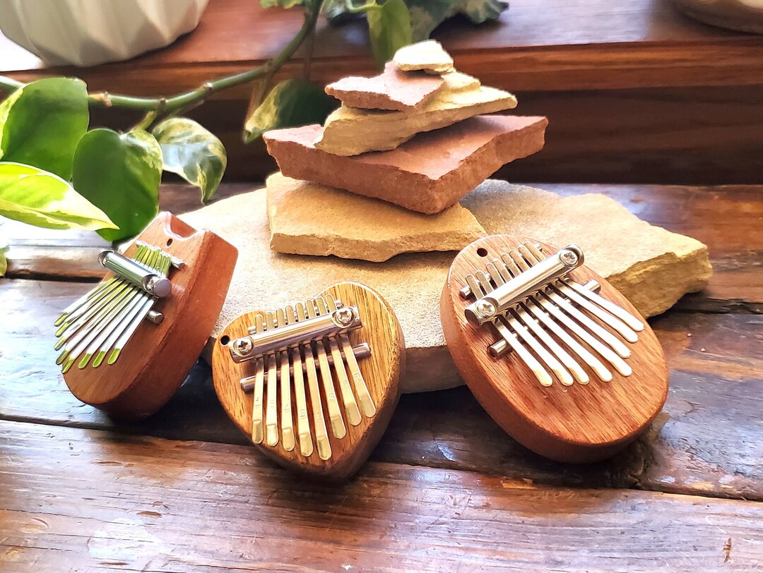 Mini Kalimba 2-3" Musical Instrument Necklace Beginner Music Students ...