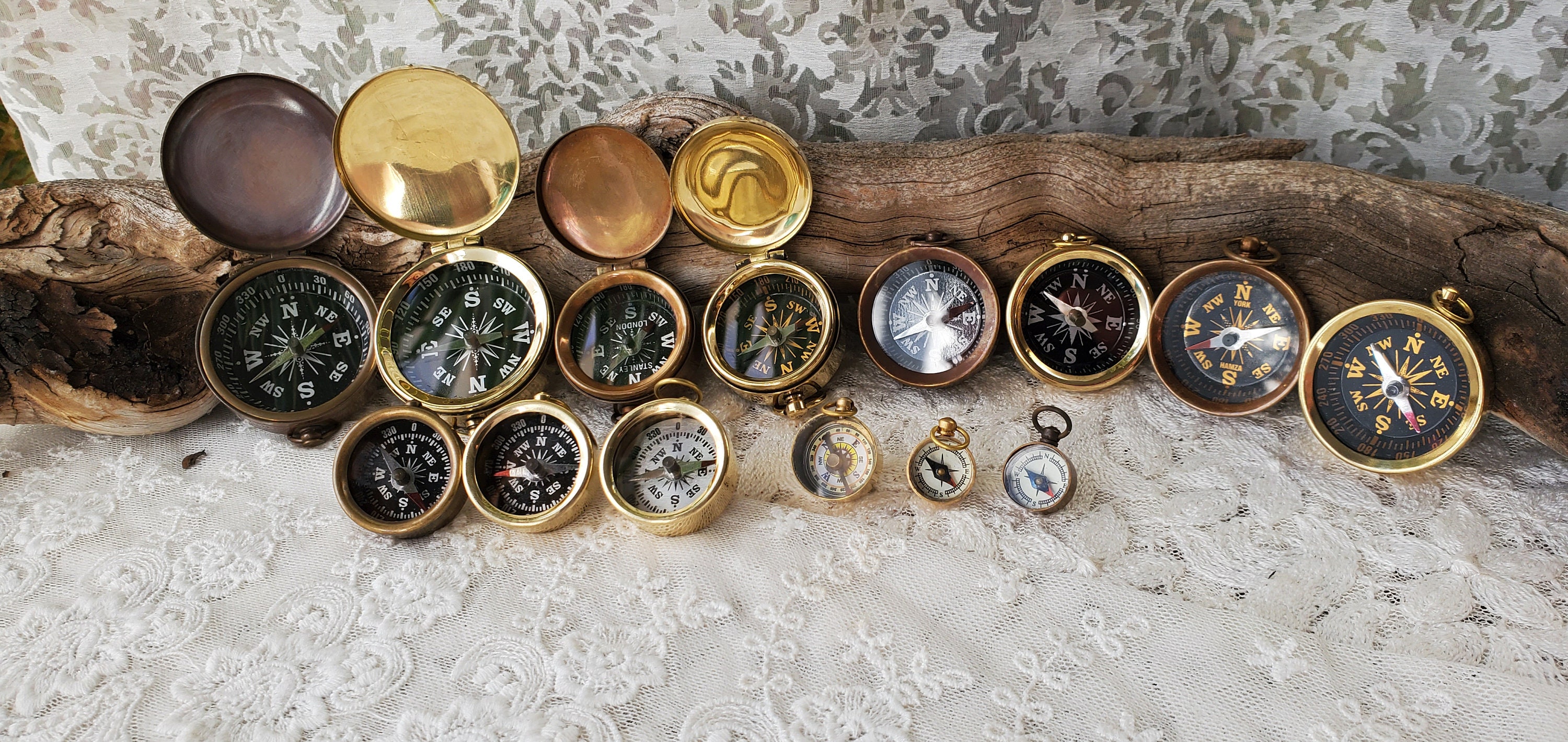 Miniature Brass Compass 36mm 1 3/8 Inch Working Compass W/ - Etsy