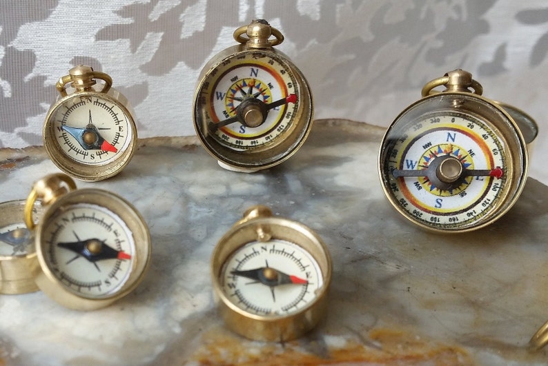 Miniature Brass Compasses 15mm & 20mm Mini Compass Tiny | Etsy