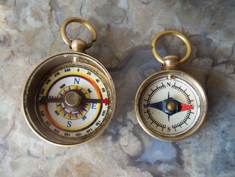 Miniature Brass Compasses 15mm & 20mm Mini Compass Tiny | Etsy