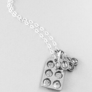 Baking Necklace, Bakers Jewelry, Silver Cupcake Necklace, Pastry Chef ...