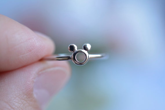 Mickey Ring Disney Mickey Ring Sterling Silver Mickey Mouse - Etsy