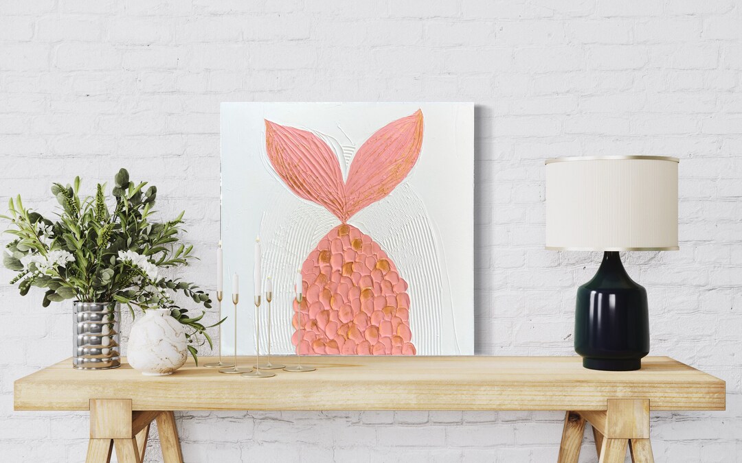 Textured Art/ Mermaid Tail Wall Art/ Plaster Art - Etsy