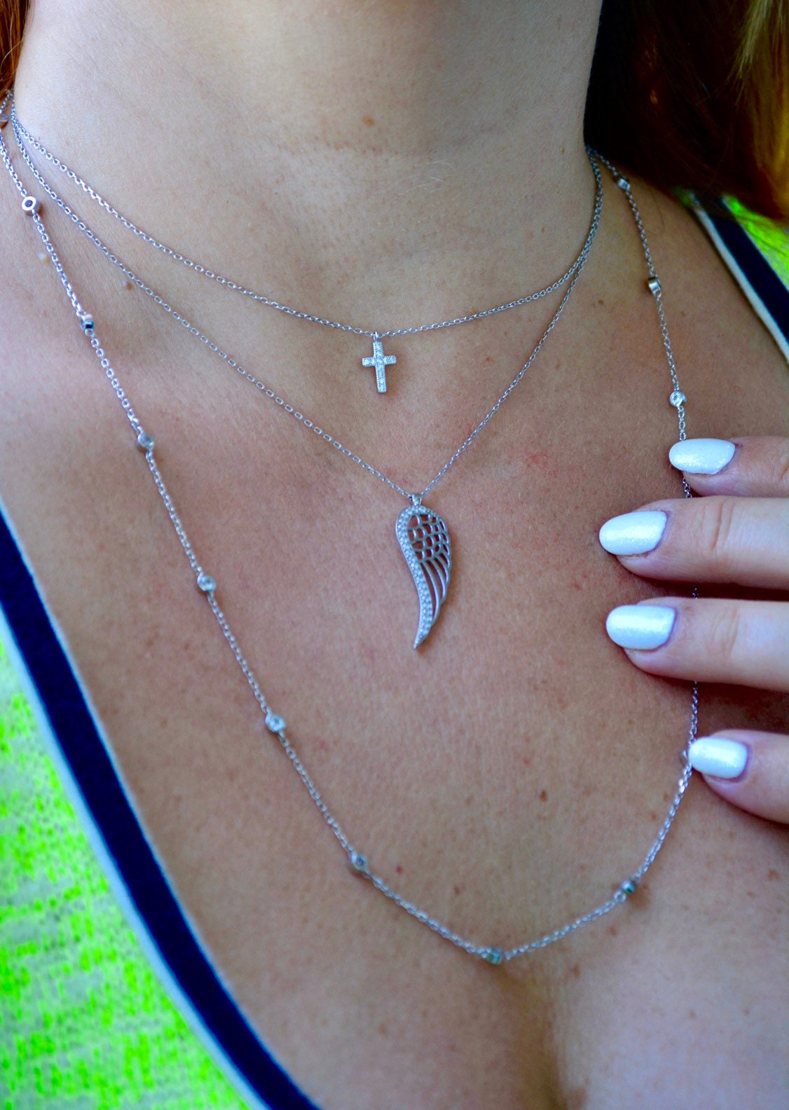Dainty Cross Necklace| Silver Cross Necklace| 14kt Rose Gold Plated ...