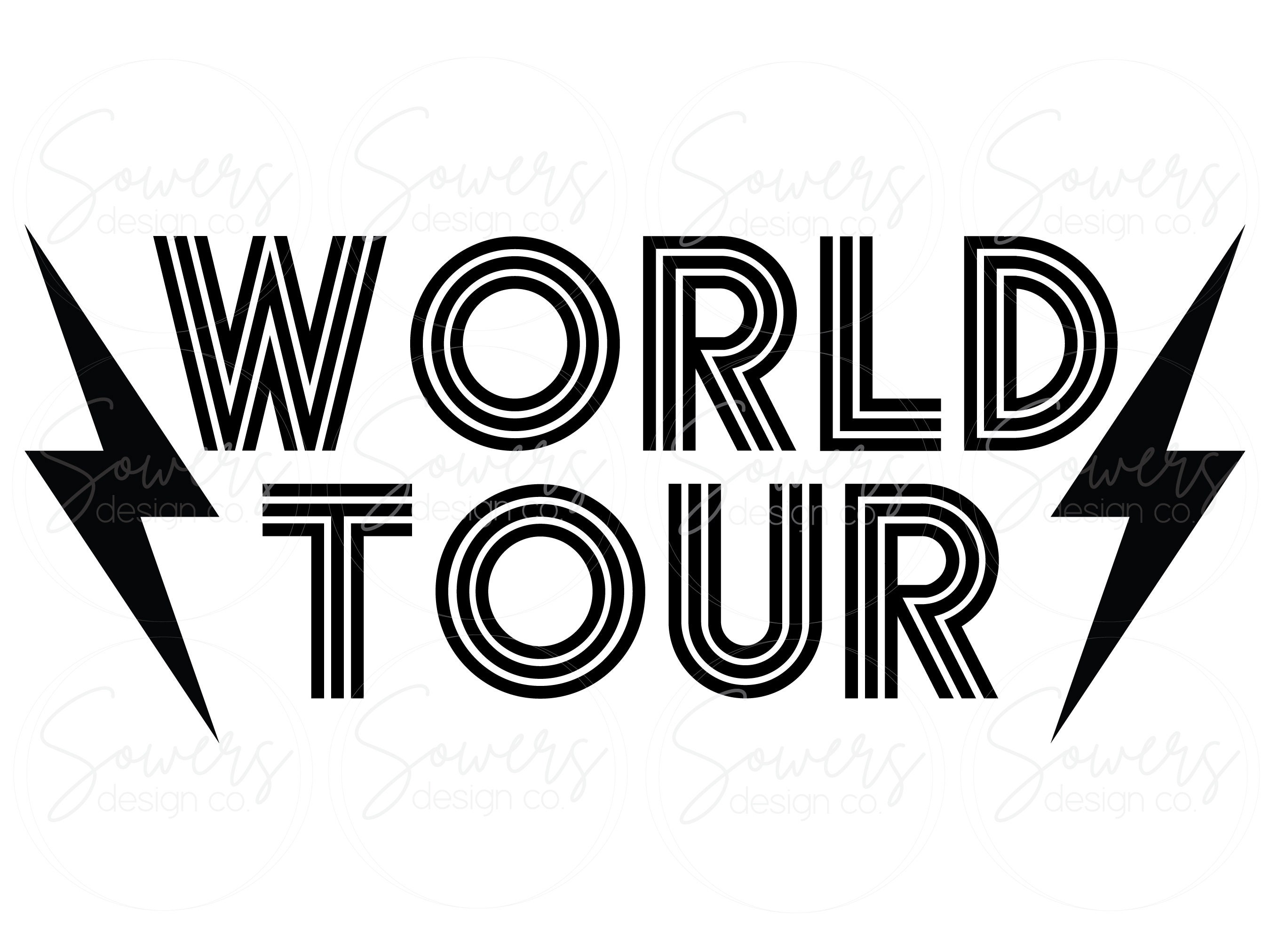 WORLD TOUR T-shirt Design Only/svg Eps Png Dxf Instant DIGITAL Download ...