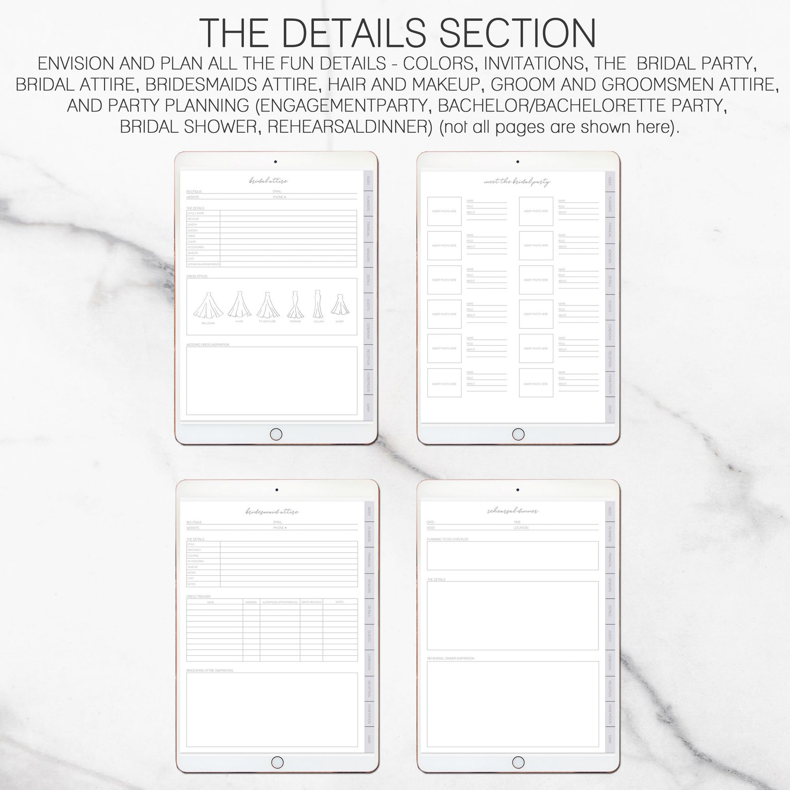Digital Wedding Planner and Journal for Ipad Computer | Etsy