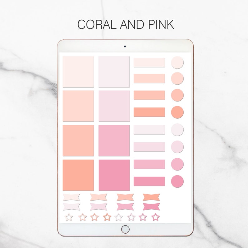 Digital Sticky Notes, Bright Rainbow Colors, Digital Stickers 120 total ...