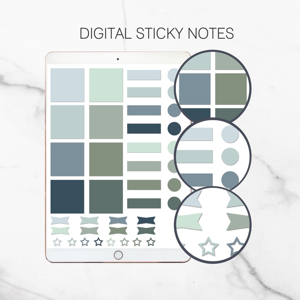 Digital Sticky Notes Neutral Colors Digital Stickers 120 - Etsy