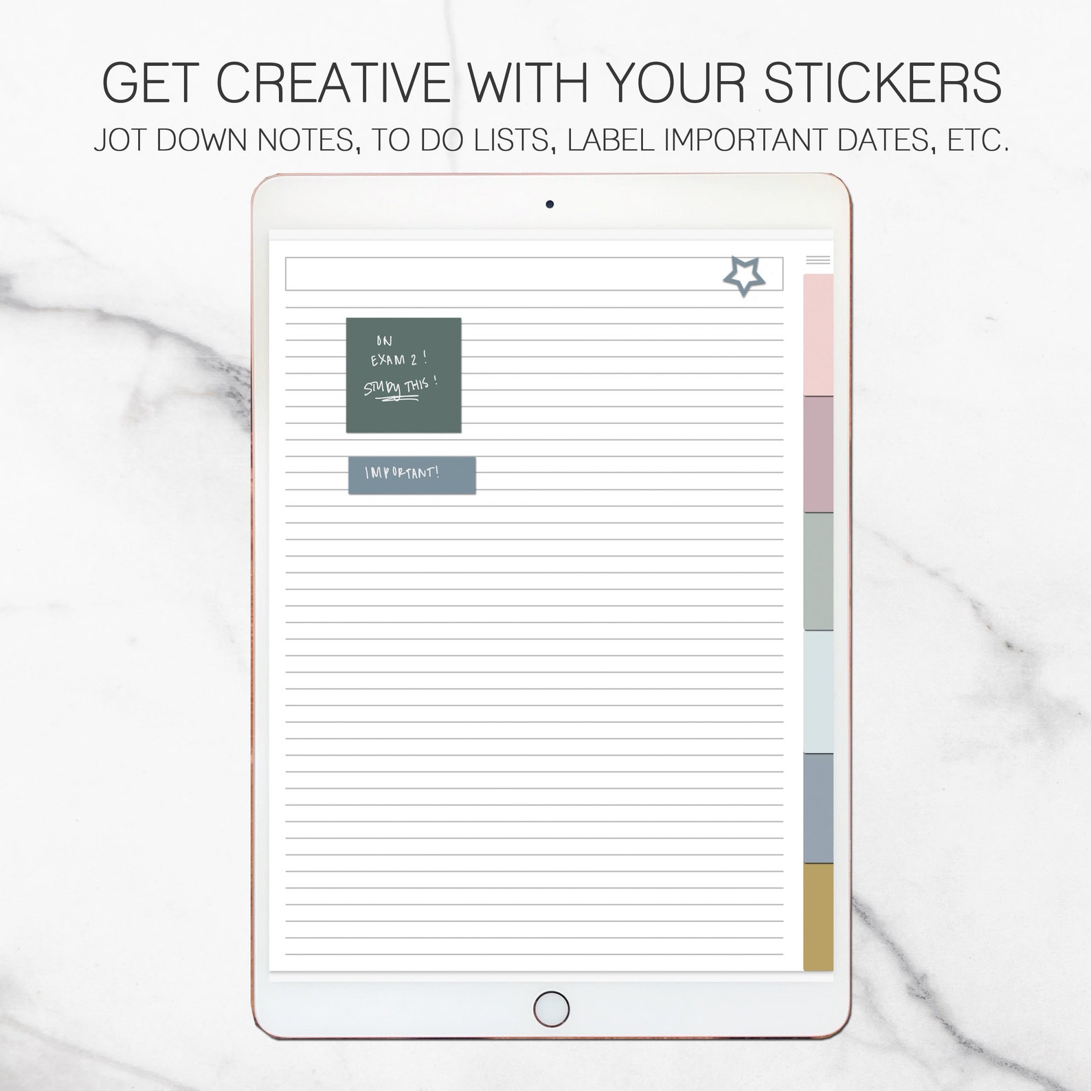 Digital Sticky Notes Neutral Colors Digital Stickers 120 - Etsy
