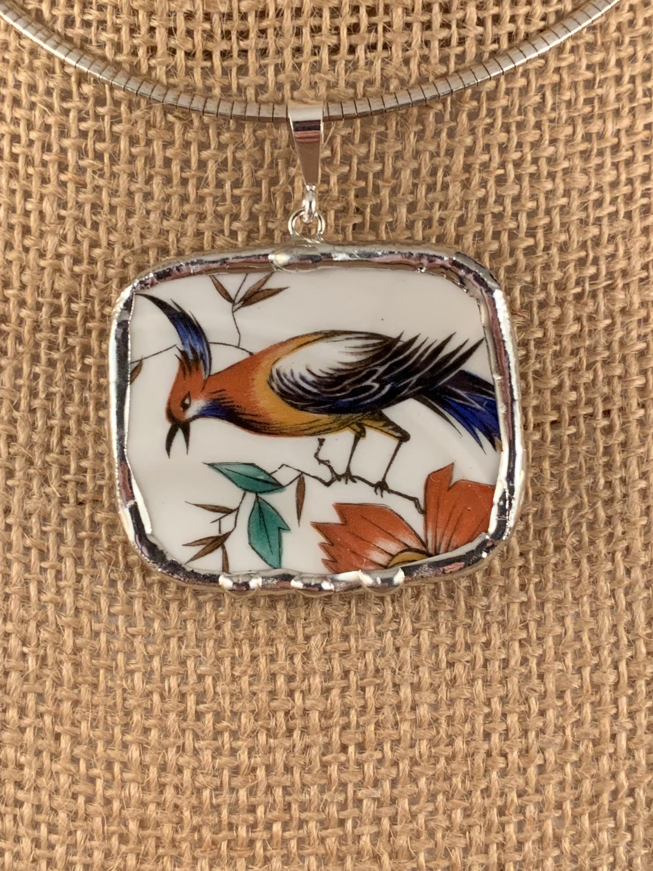 Broken China Bird Pendant - #31,874 - Etsy