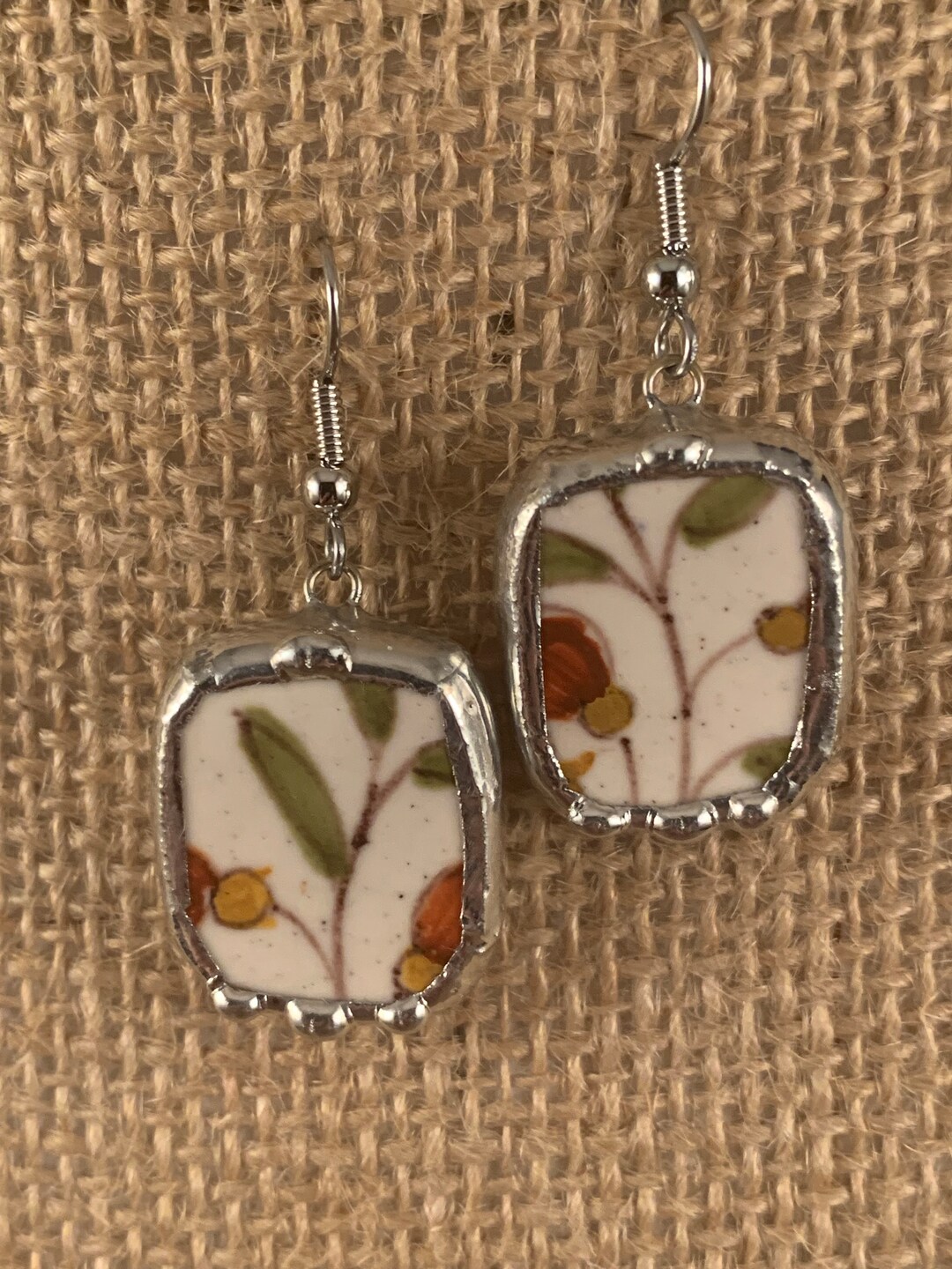 Broken China Imari Earrings 21385 - Etsy