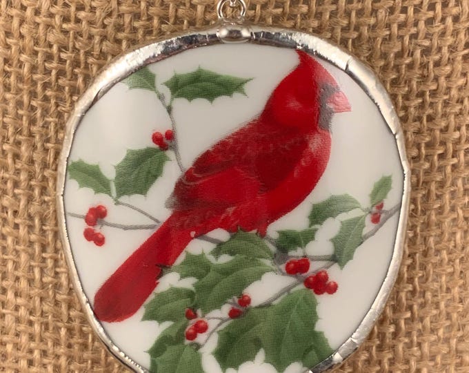 Broken China Cardinal Pendant - #32,394 - Etsy