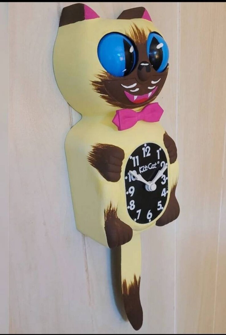 Siamese Kit Cat Clock - Etsy