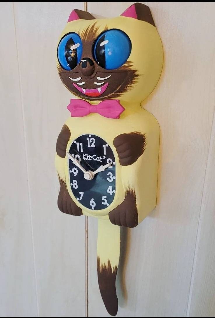 Siamese Kit Cat Clock - Etsy