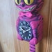 Pink & Purple Smiling Kit Cat Clock - Etsy