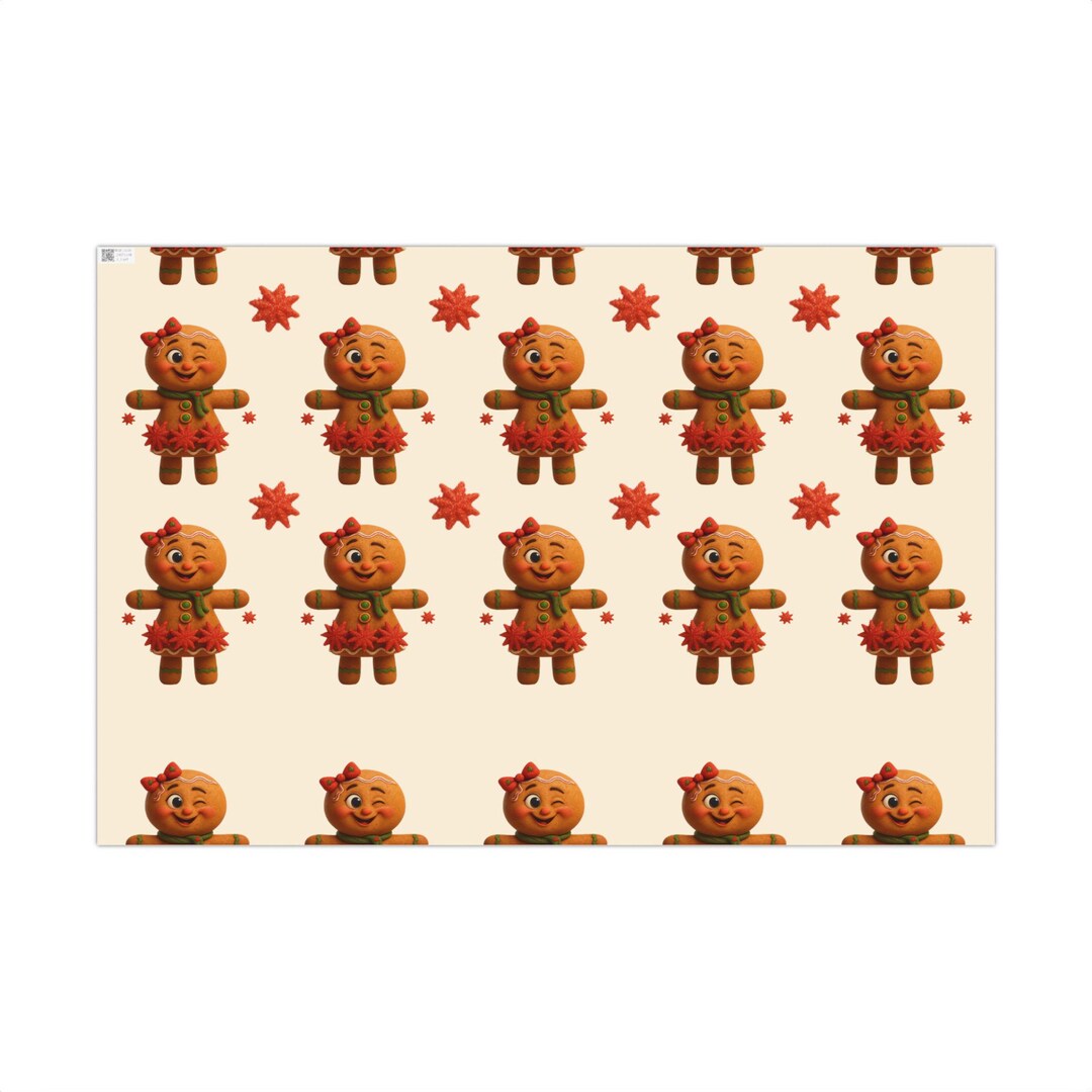 Too Sweet to Crumble Gingerbread Girl Wrapping Paper - Etsy