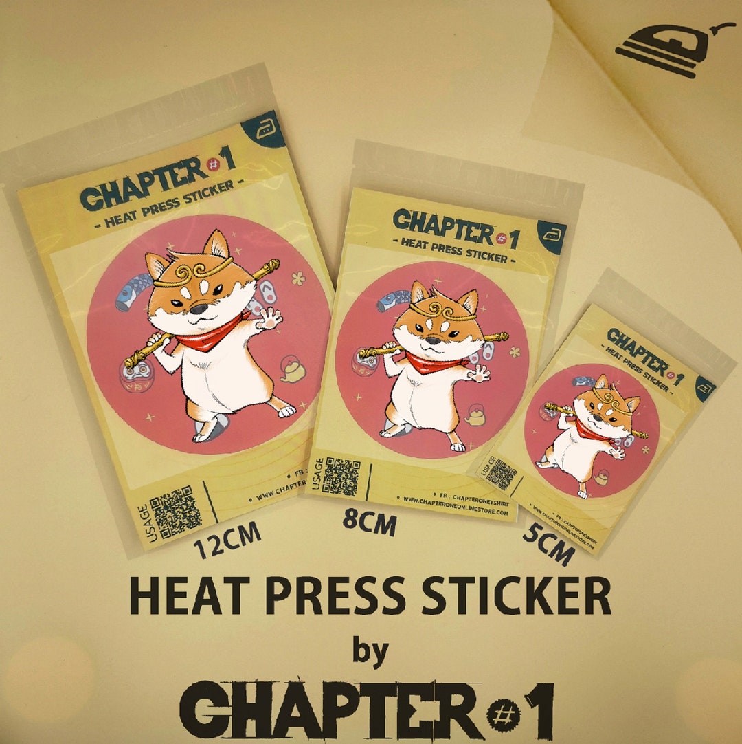 Heat Press Sticker 5, 8, 12 Cms Set II - Etsy