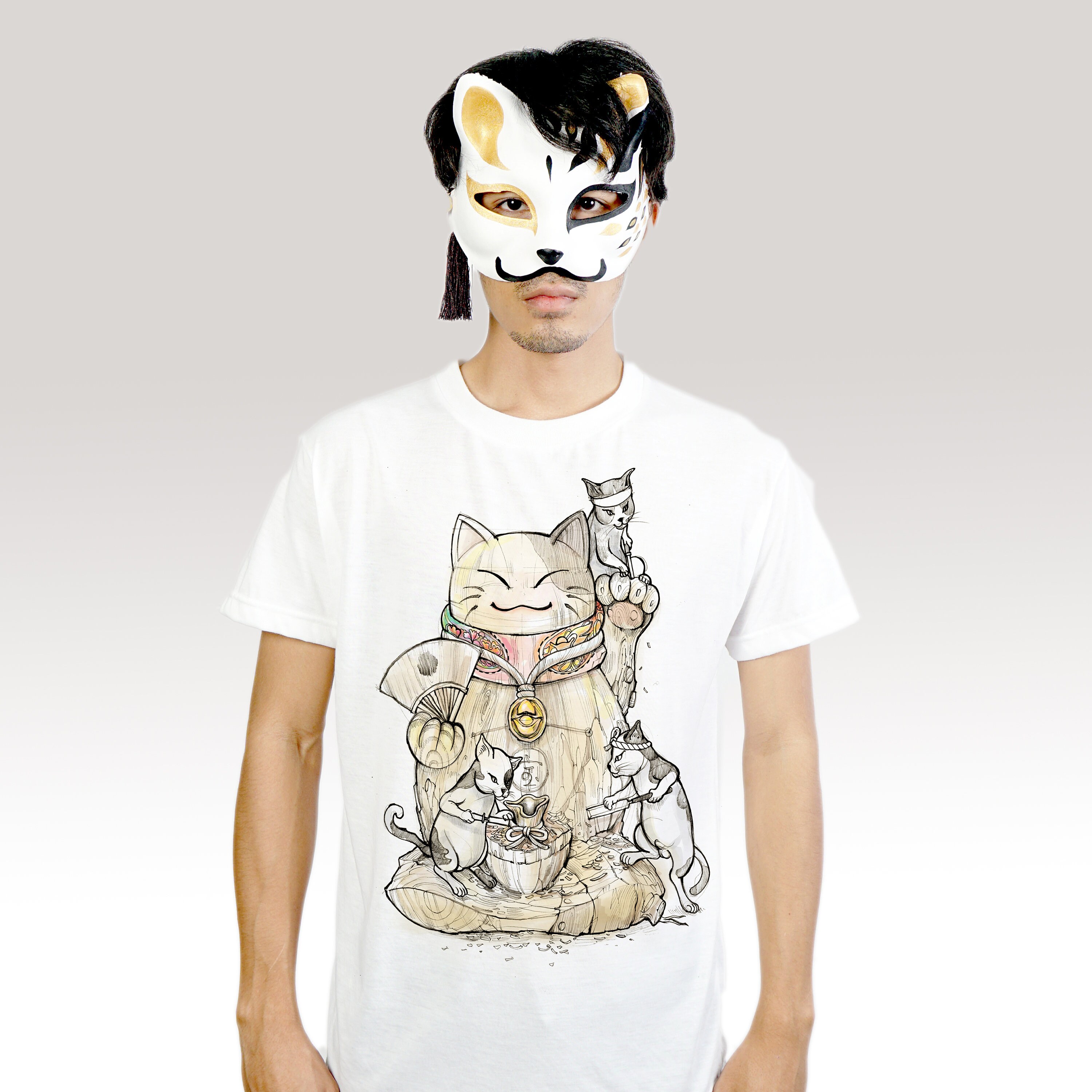 Maneki Neko T-shirt - Etsy