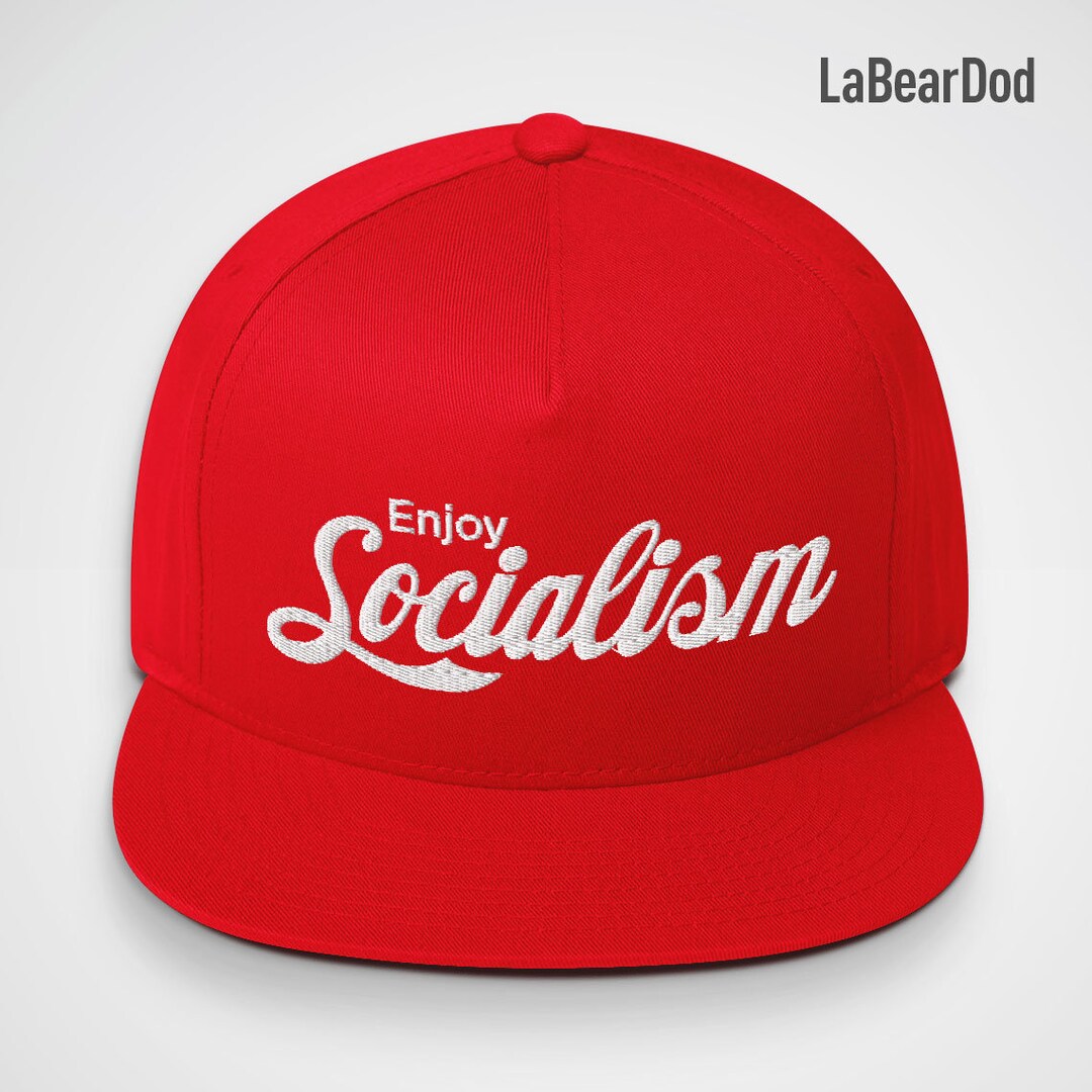 Socialist Snapback, Enjoy Socialism Hat | Adjustable | High Profile ...