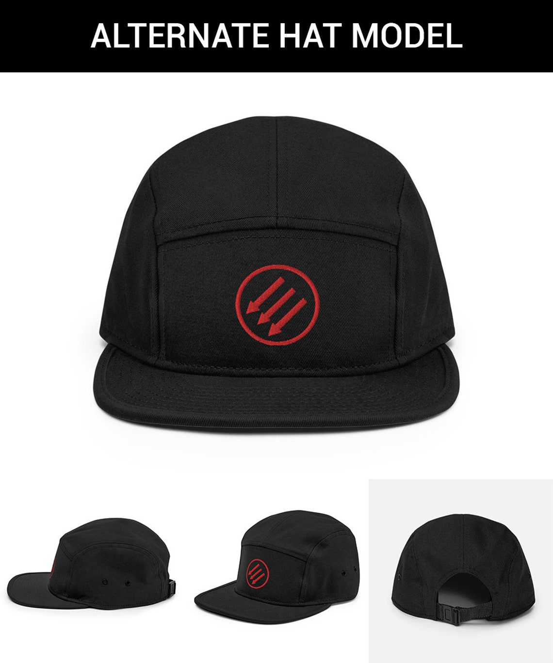 Iron Front Five Panel Cap Three Arrows Hat Iron Front Cap - Etsy