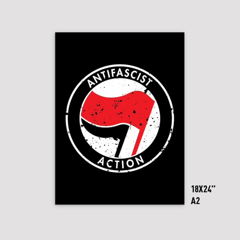 Antifa Poster Antifascist Action Poster Print 18x24 - Etsy