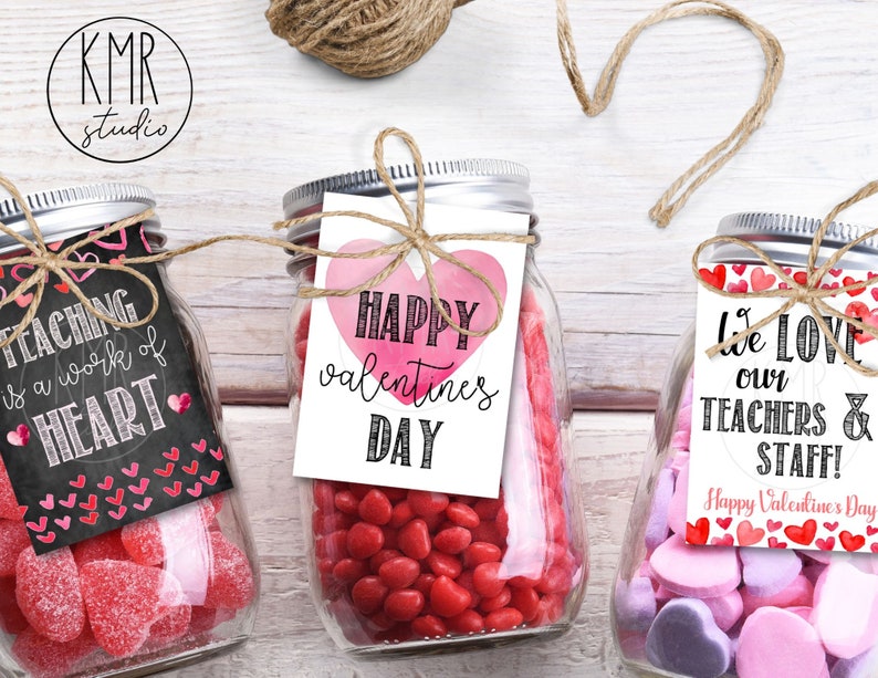 Valentine TEACHER Tags; Instant Download & Print! 3 Designs; 2.5x3.5 ...