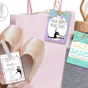 Dance Gift & Treat TAGS! INSTANT Download and Print! Bright Technique ...