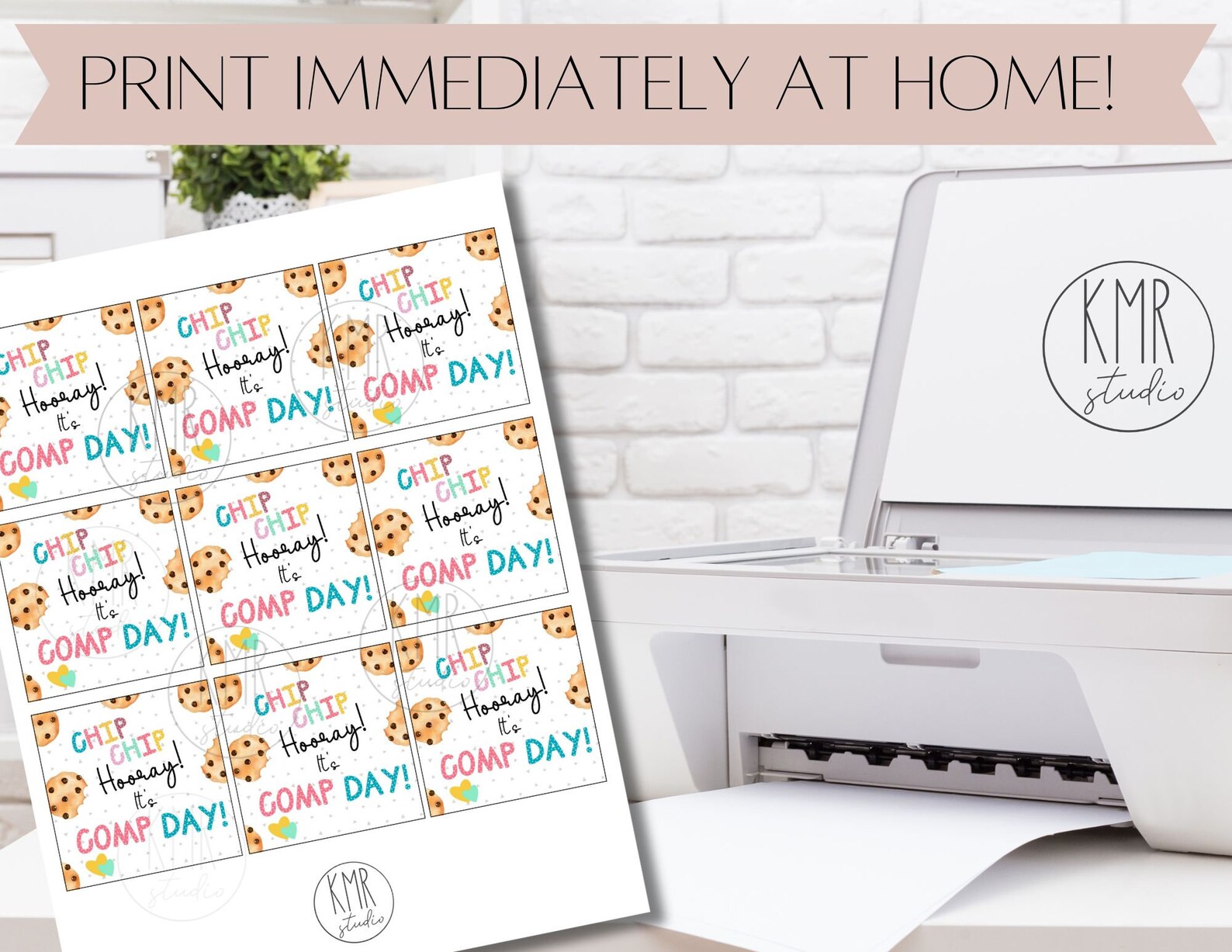 COMP Dance/cheer TAGS; INSTANT Download & Print! 2.5x2.5"; Chip Chip ...