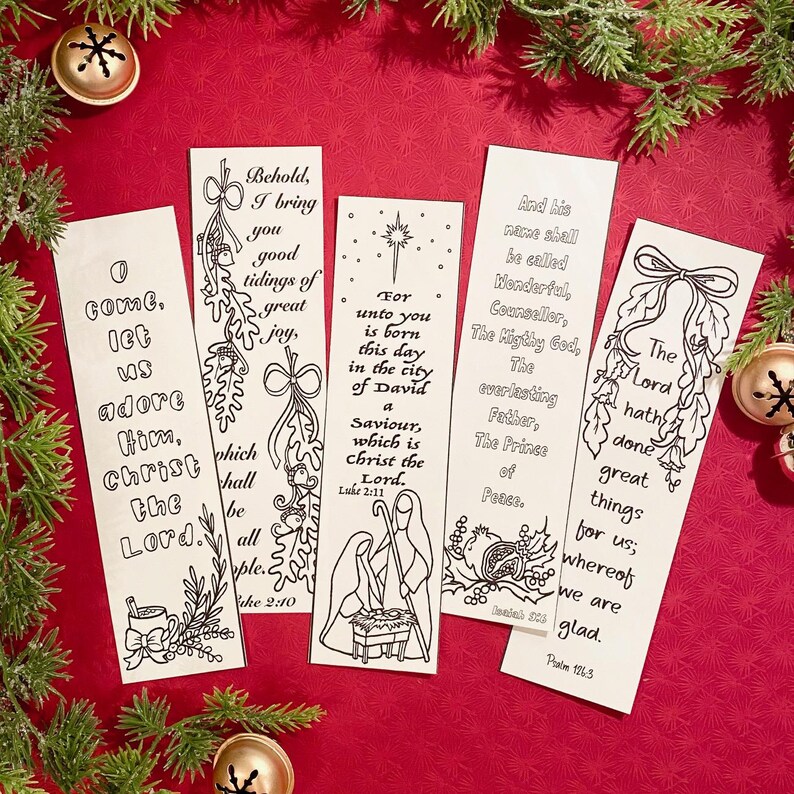 Printable, Instant Download, Christmas Bookmarks, Bible Journaling ...