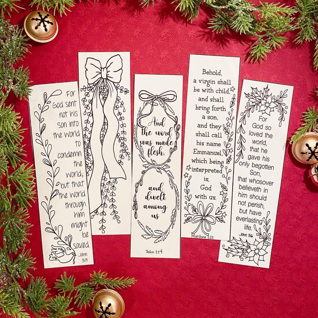 Christmas Instant Download Printable Bookmarks, Bible, Scripture ...