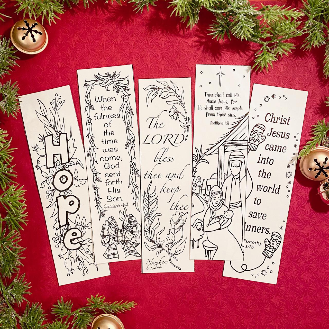 Instant Download, Printable Christmas Colouring Bookmarks, Bible ...