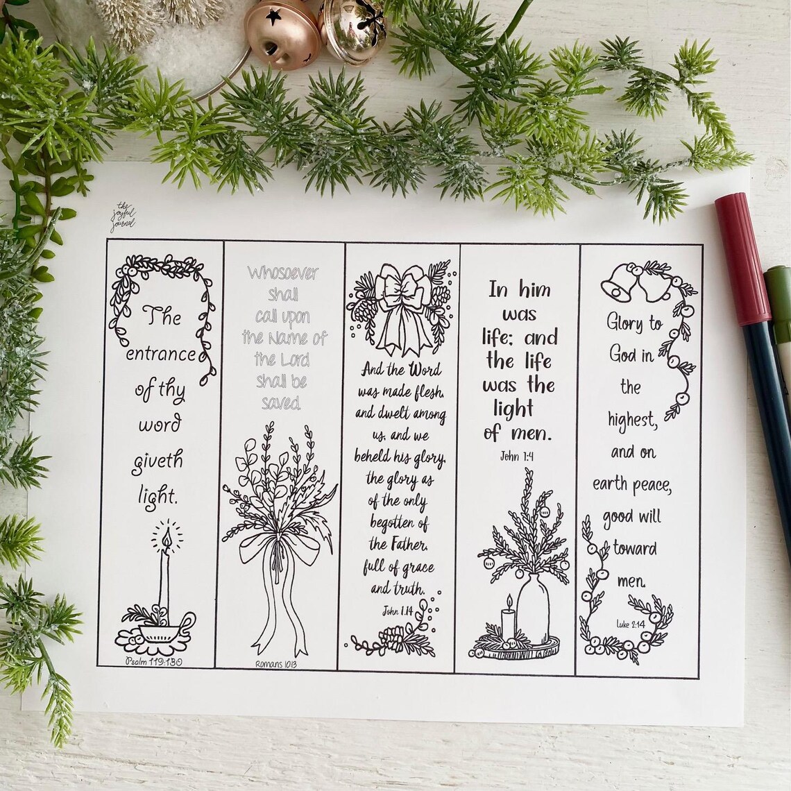 Christmas Advent Bookmark Bundle. 25 Printable Bookmarks or Bible ...