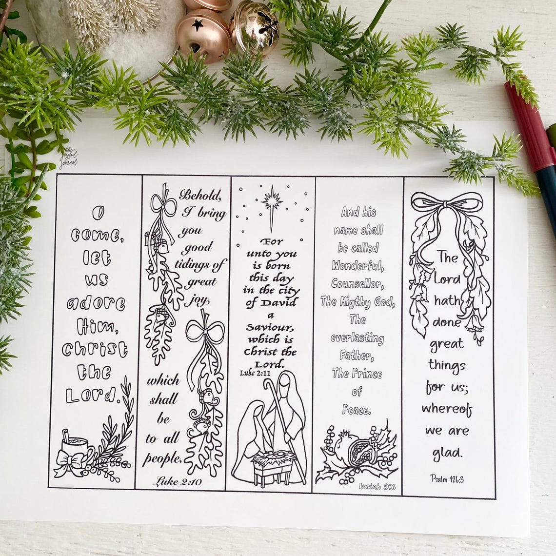 Christmas Advent Bookmark Bundle. 25 Printable Bookmarks or Bible ...