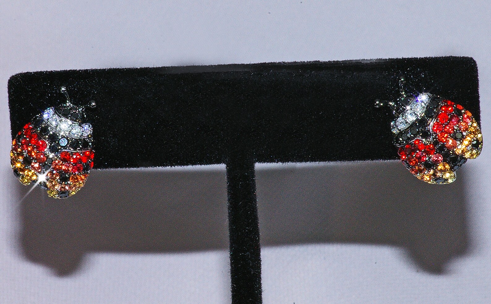 18K lucky charm ladybug ring ruby black & white diamond pink | Etsy