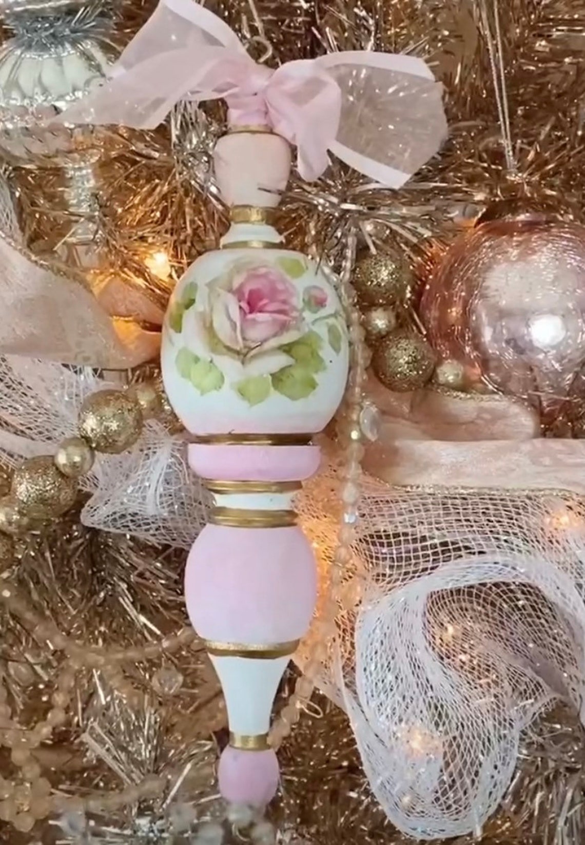 Beautiful Vintage Spindle Ornament - Etsy