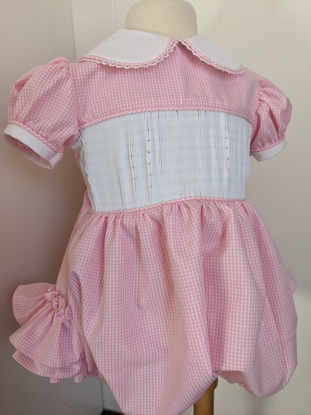 Ready to Smock Bubble Suit. Ruffle Bottom Bubble. Gingham Bubble. Pre ...