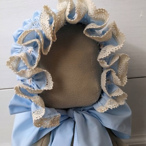 Baby Bonnet. Smocked Bonnet. Blue Smocked Bonnet. Easter Bonnet ...