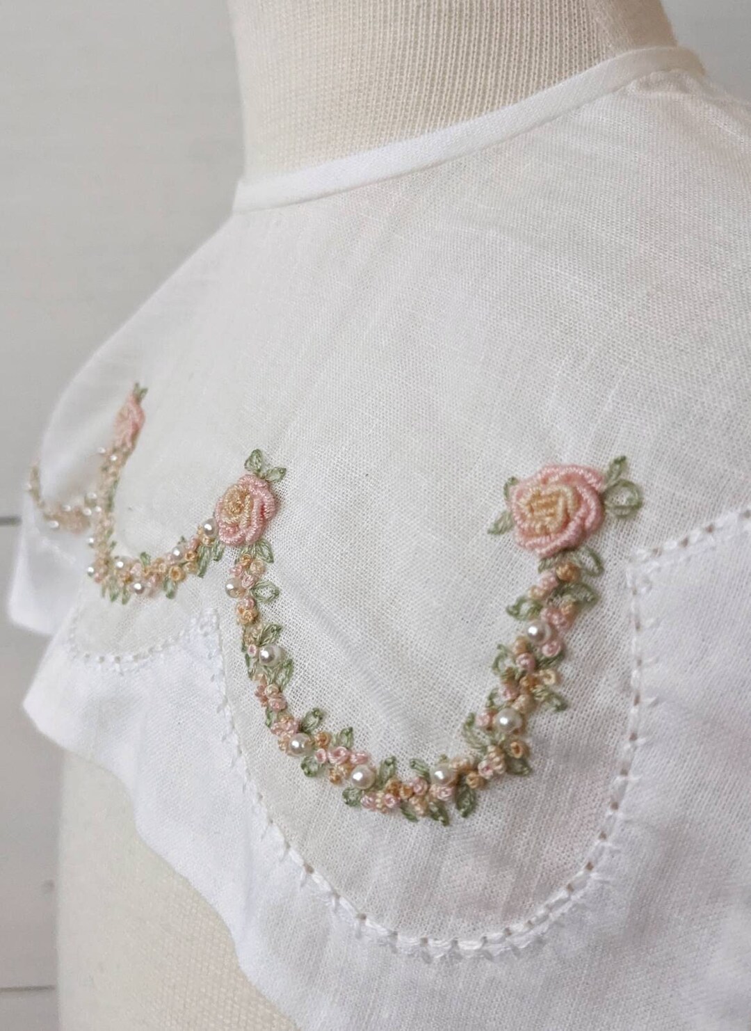 Beautiful Girls Collar. Detachable Collar. Floral Collar. Square Collar ...