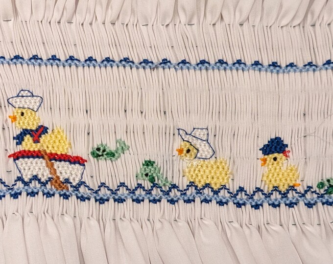 Pre Smocked Insert. Smocked Ducks. Pleated Insert. Smocked Duckies. - Etsy