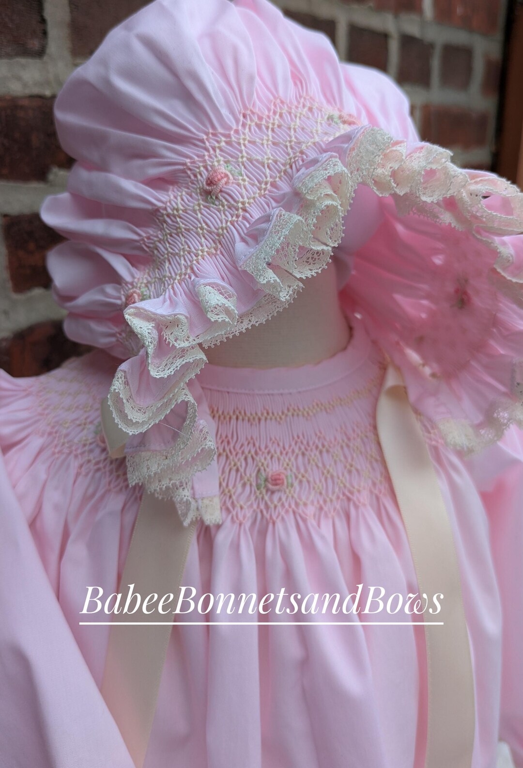 Heirloom Bubble and Bonnet Smocked Bubble Smocked Bonnet Baby Girl ...