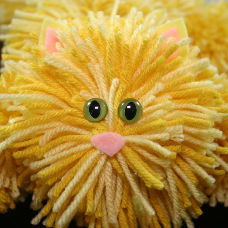 Yellow Tabby Yarn Cat Collectible, Soft Yellow Tabby Yarn Kitty With ...