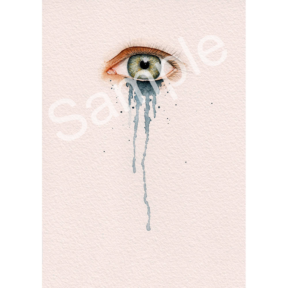 PRINTABLE Tear Eye Watercolor, SHEET Instant Download 8x10 - Etsy