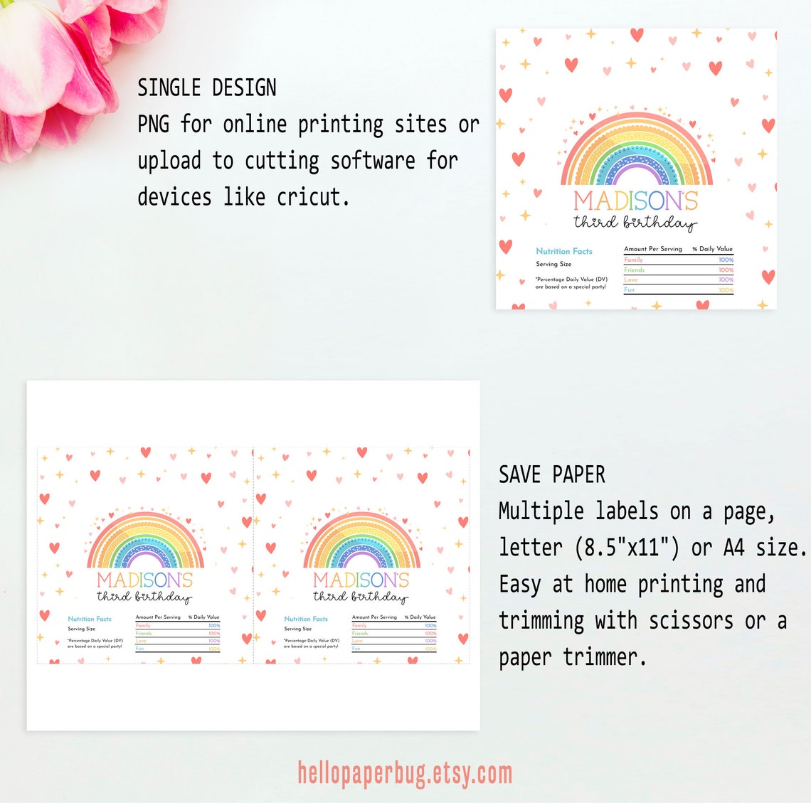 Rainbow Chocolate Bar Labels Candy Bar Wrapper Colorful - Etsy