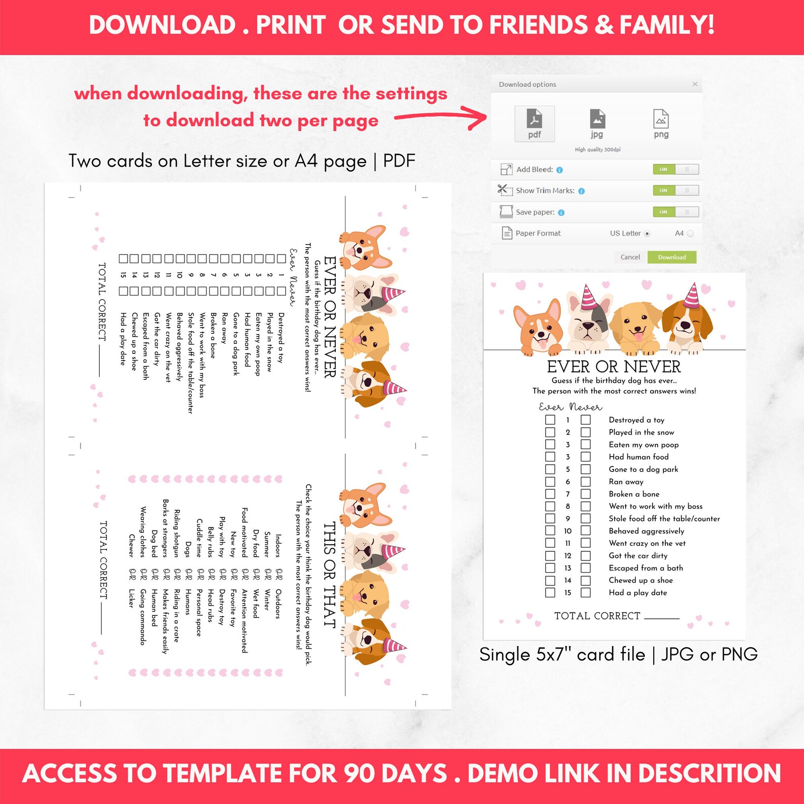 Editable Puppy Party Games Printable Dog Birthday Games - Etsy