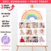 Rainbow Baby's First Year Photo Poster Template 1st - Etsy