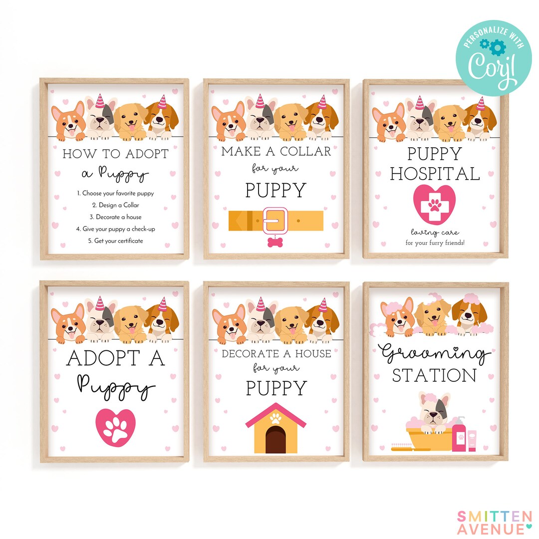 Puppy Party Games Adopt a Puppy Party Dog Adoption Birthday Party Dog ...