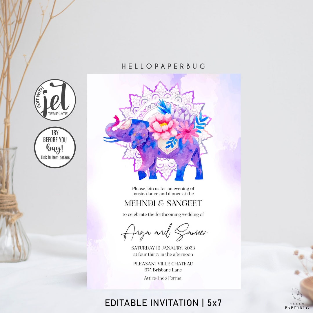 Sangeet Invitation, Mehndi Invite, Bollywood Theme Birthday Party ...