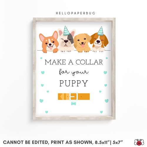 Puppy Party Signs Printable Instant Download Adopt a - Etsy