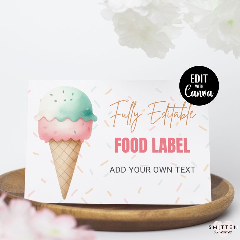 Ice Cream Label - Etsy
