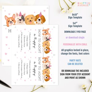 How to Adopt A Puppy Sign Adoption Process Sign Dog Adoption Birthday ...